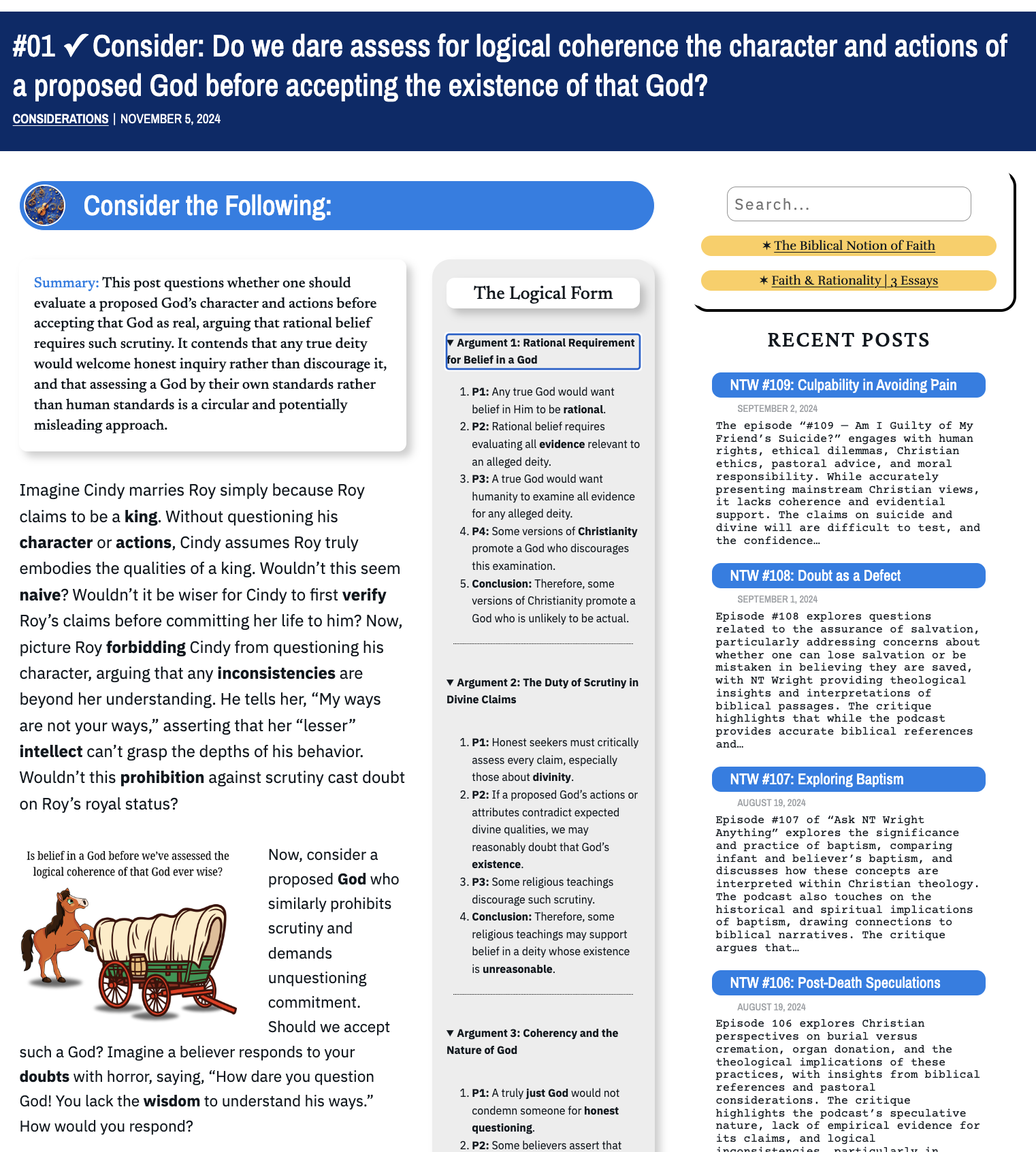 Free of Faith – Mapping belief to evidence